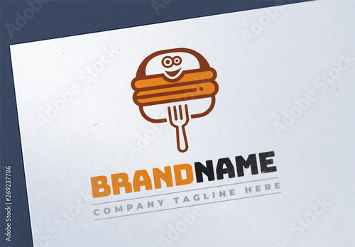 Graphic Fast Food Logo Layout Design Stock Template | Adobe Stock