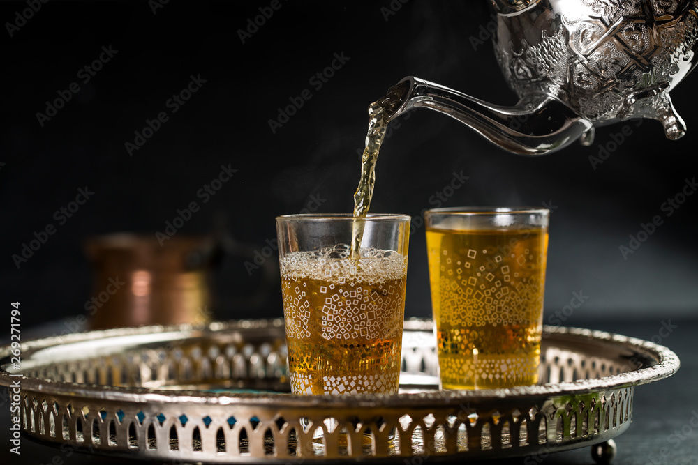 Moroccan tea from popular drinks in the Maghreb Stock Photo | Adobe Stock