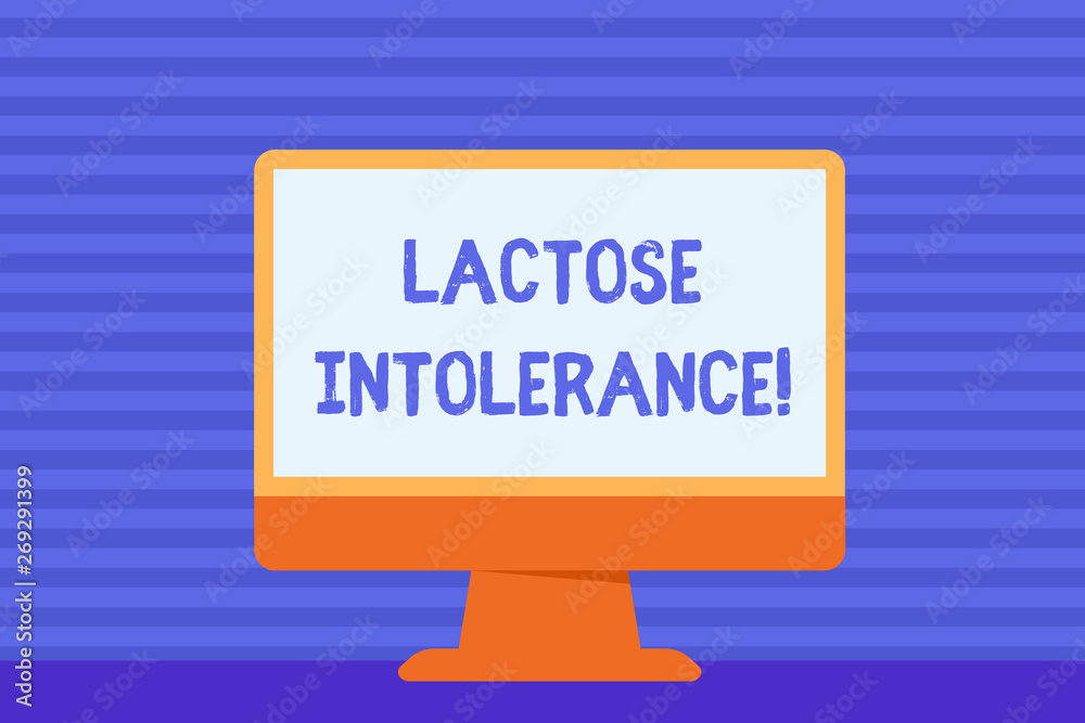 Conceptual hand writing showing Lactose Intolerance. Concept meaning ...