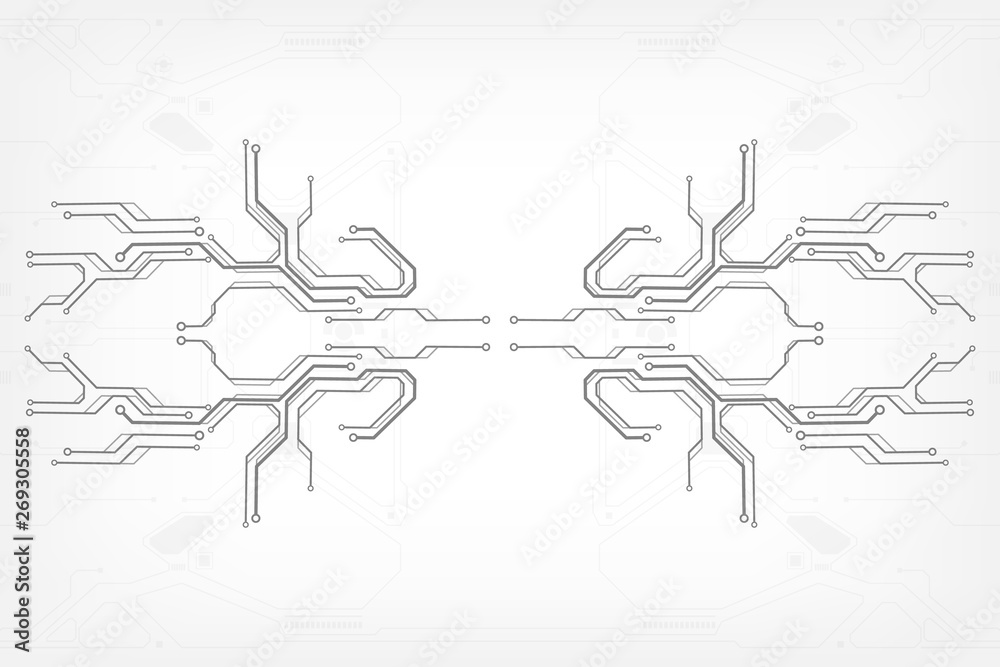 Circuit board grayscale tone futuristic digital technology ...