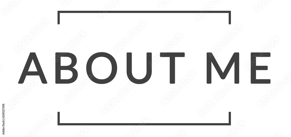 about me web Headline Stock Illustration | Adobe Stock