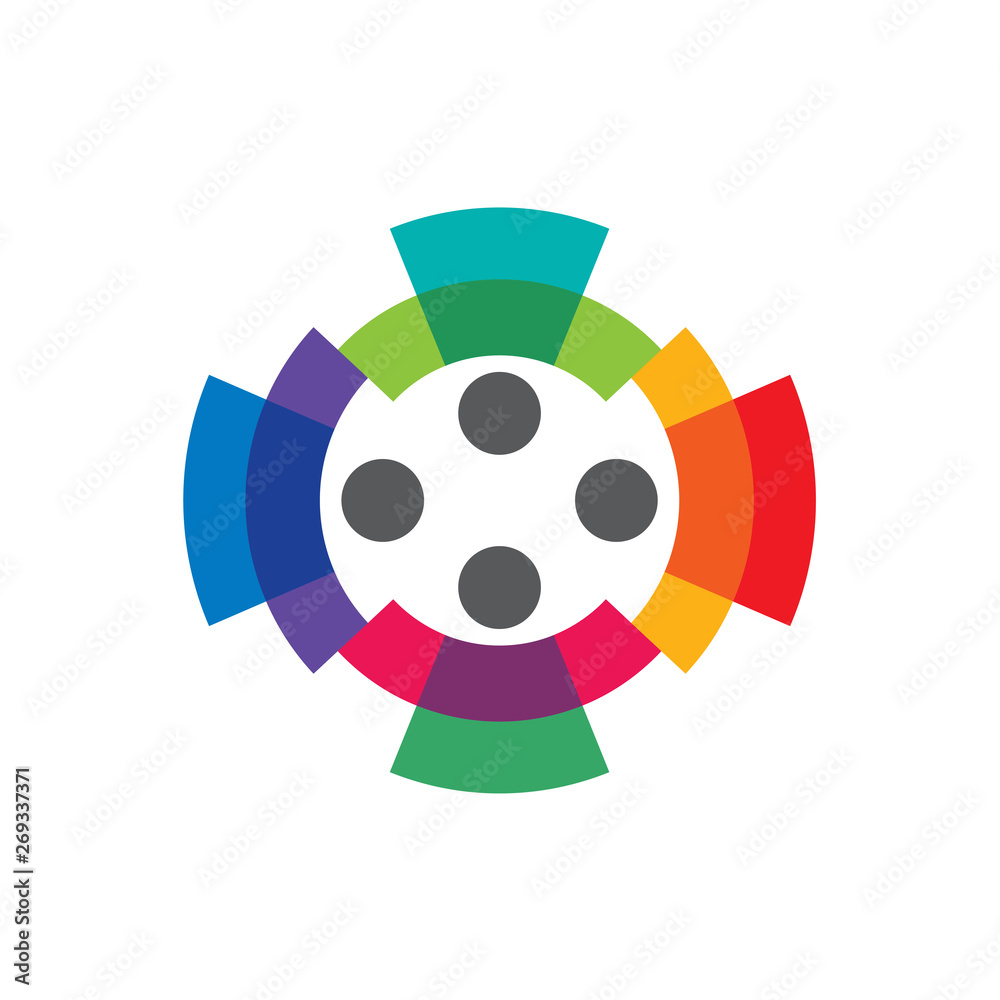 colorful people community/connection logo design inspiration Stock ...
