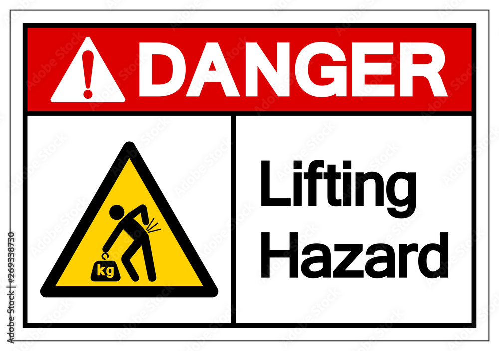 Danger Lifting Hazard Symbol Sign, Vector Illustration, Isolate On ...