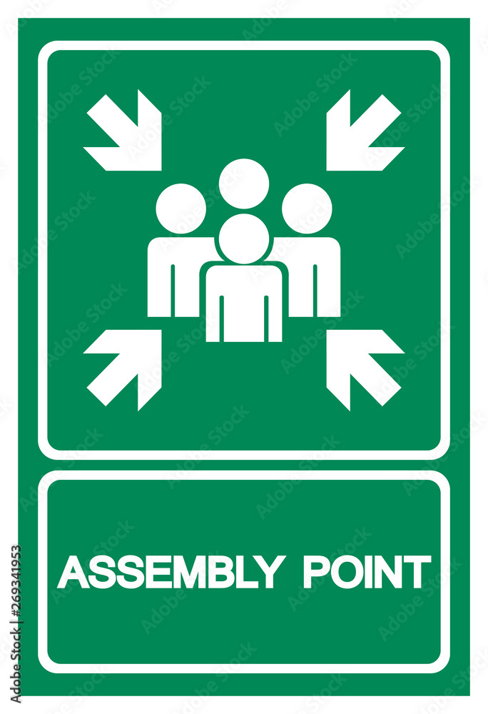 Assembly Point Symbol Sign, Vector Illustration, Isolated On White ...