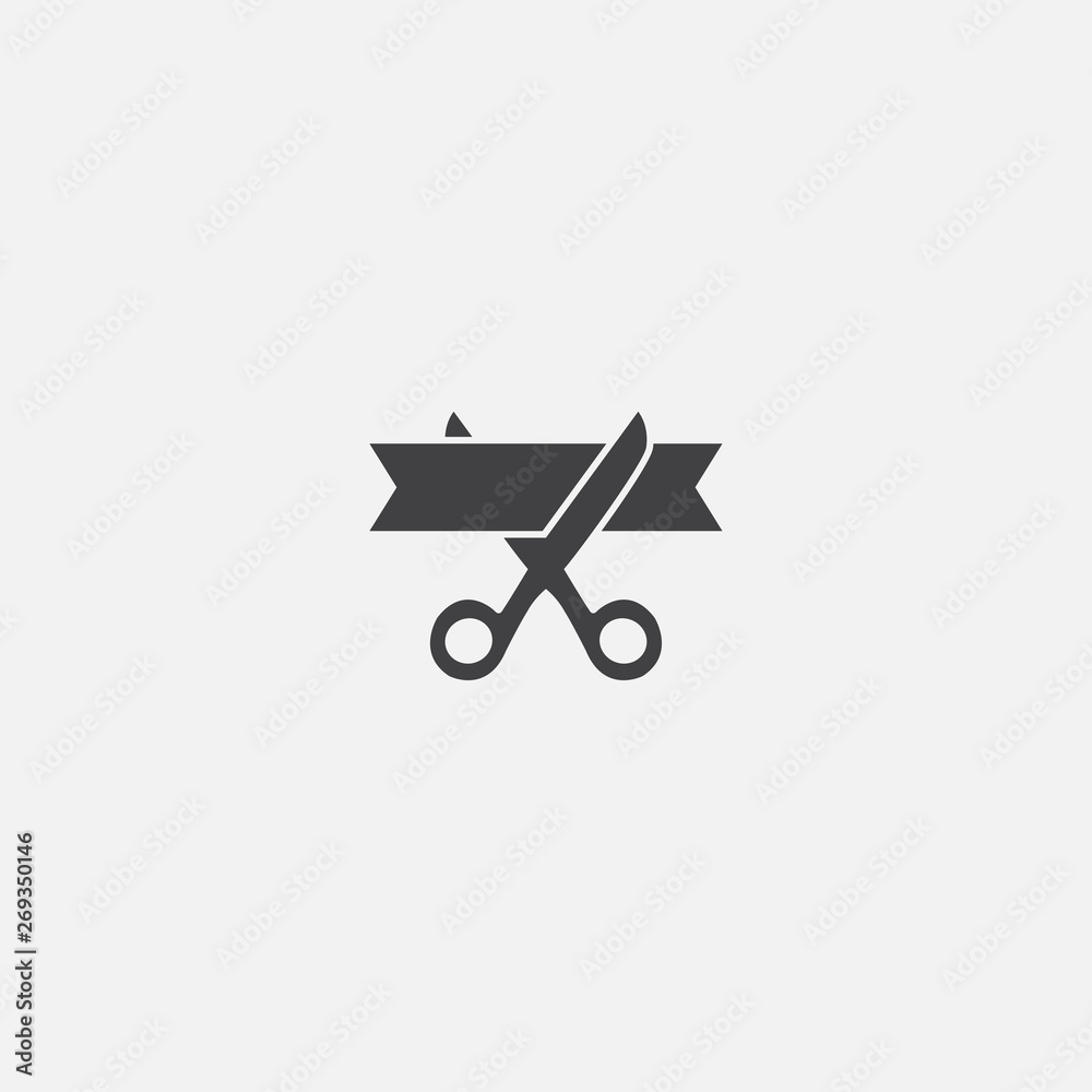 grand opening Glyph icon. Simple sign illustration. grand opening ...
