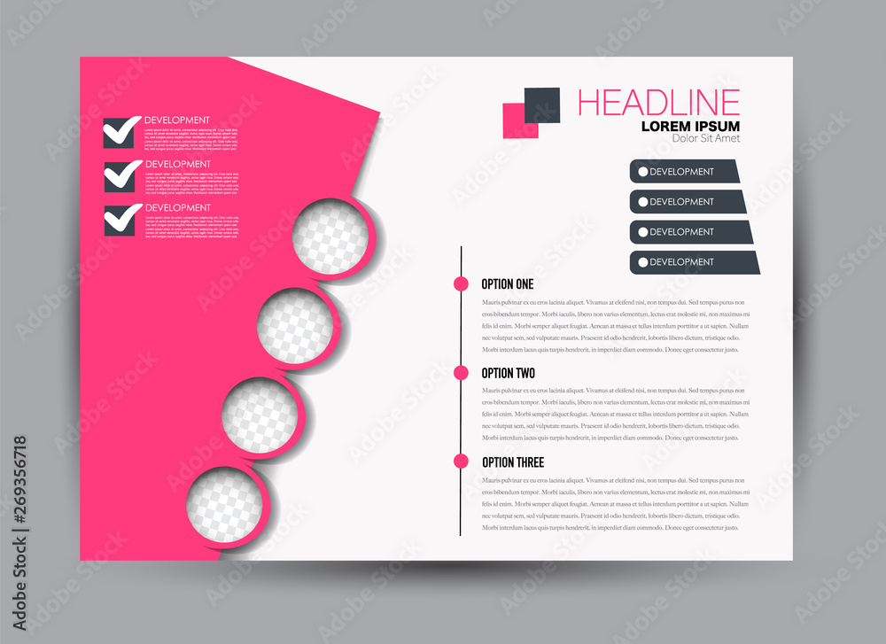 Landscape wide flyer template. Billboard banner abstract background ...