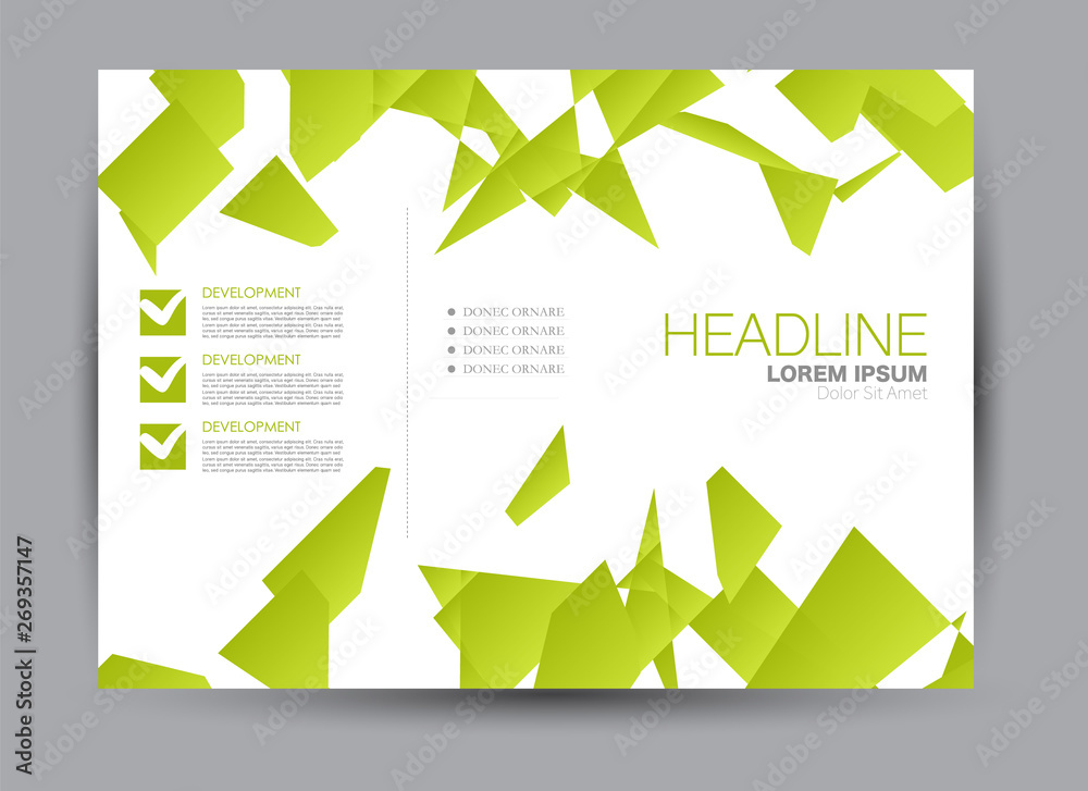 Landscape wide flyer template. Billboard banner abstract background ...
