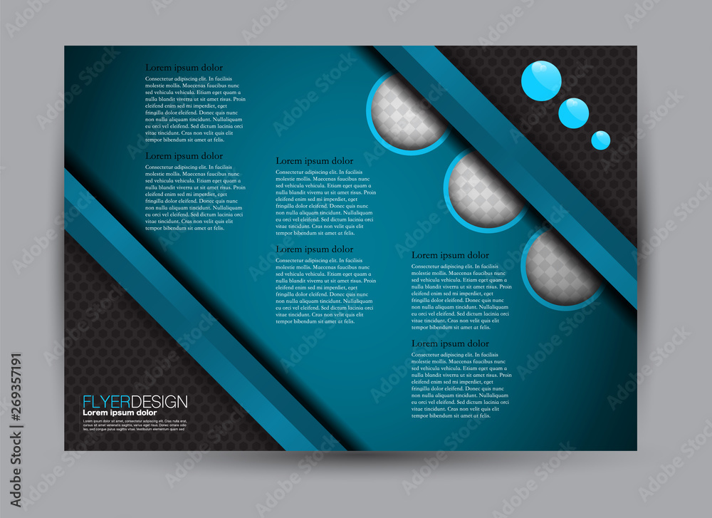 Landscape wide flyer template. Billboard banner abstract background ...