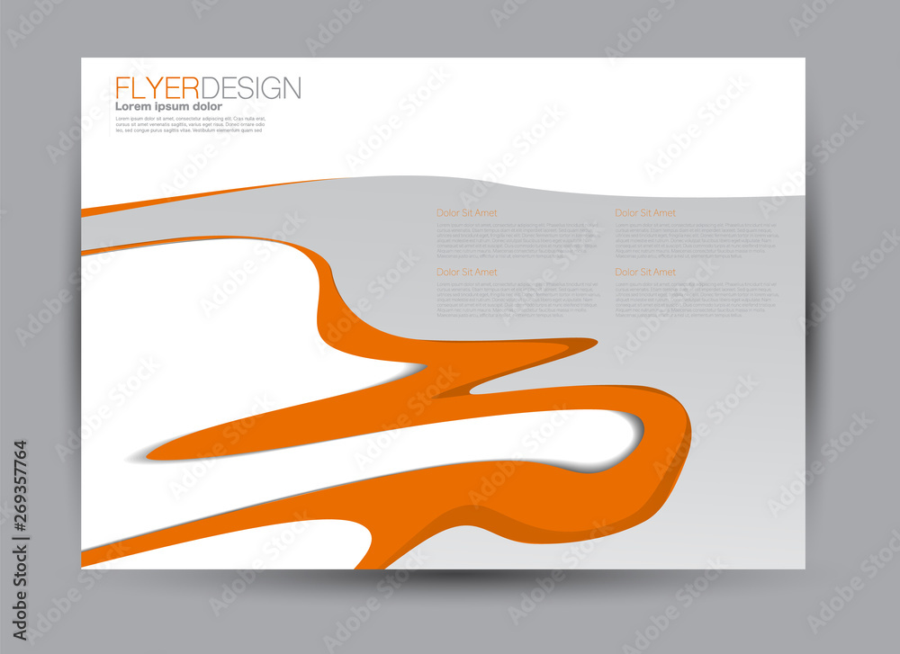 Landscape wide flyer template. Billboard banner abstract background ...