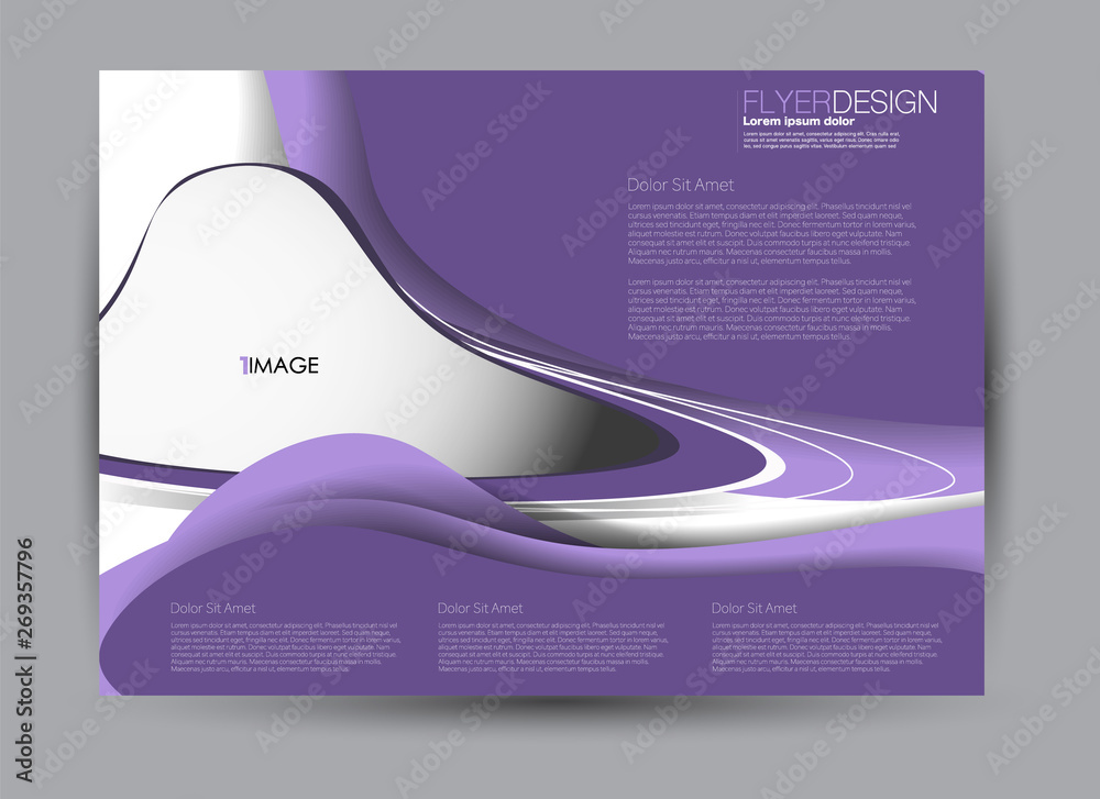 Landscape wide flyer template. Billboard banner abstract background ...