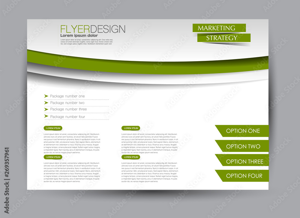 Landscape wide flyer template. Billboard banner abstract background ...