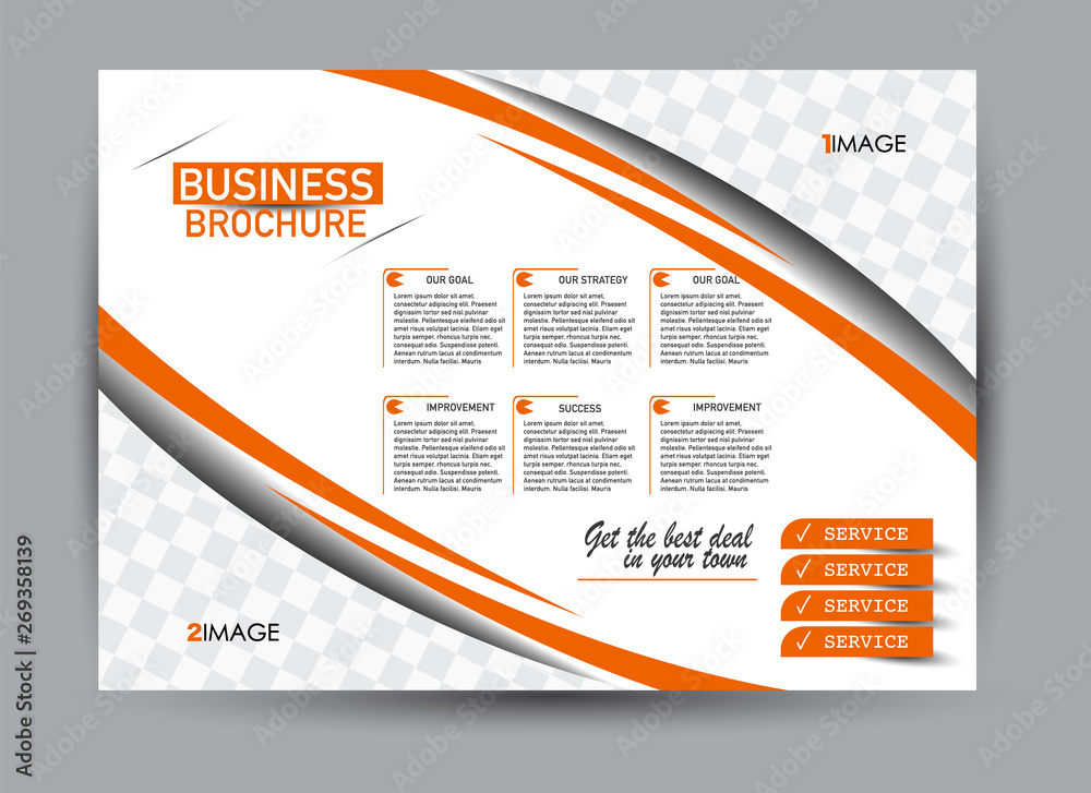 Landscape wide flyer template. Billboard banner abstract background ...