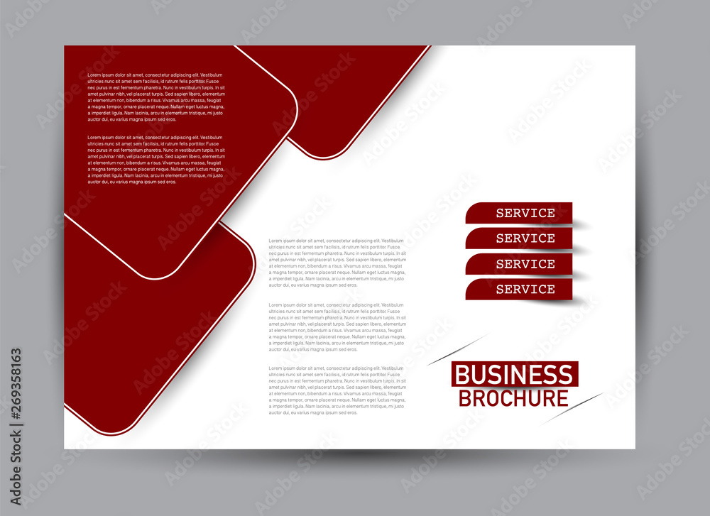 Landscape wide flyer template. Billboard banner abstract background ...