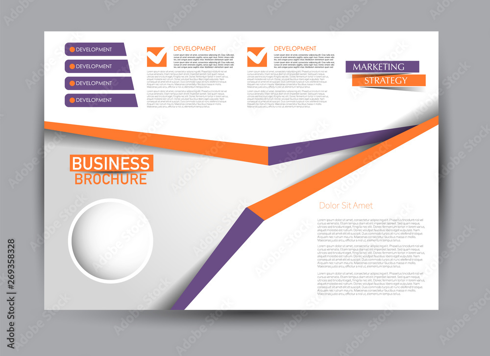 Landscape wide flyer template. Billboard banner abstract background ...