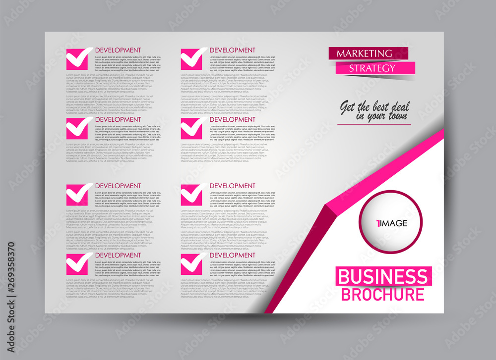 Landscape wide flyer template. Billboard banner abstract background ...