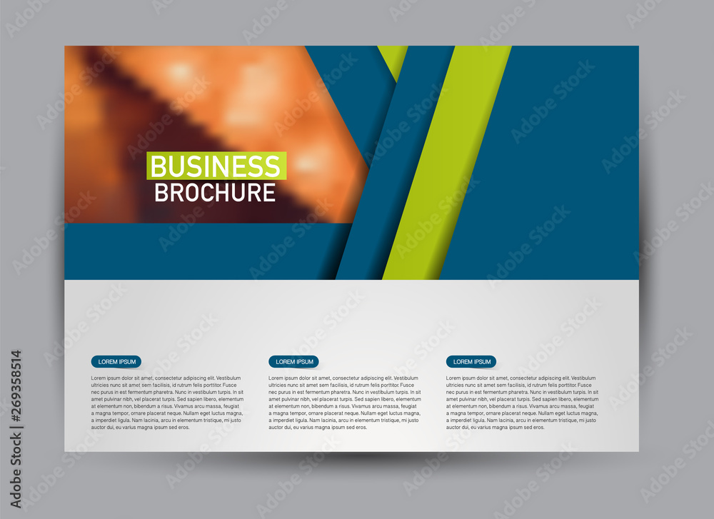 Landscape wide flyer template. Billboard banner abstract background ...