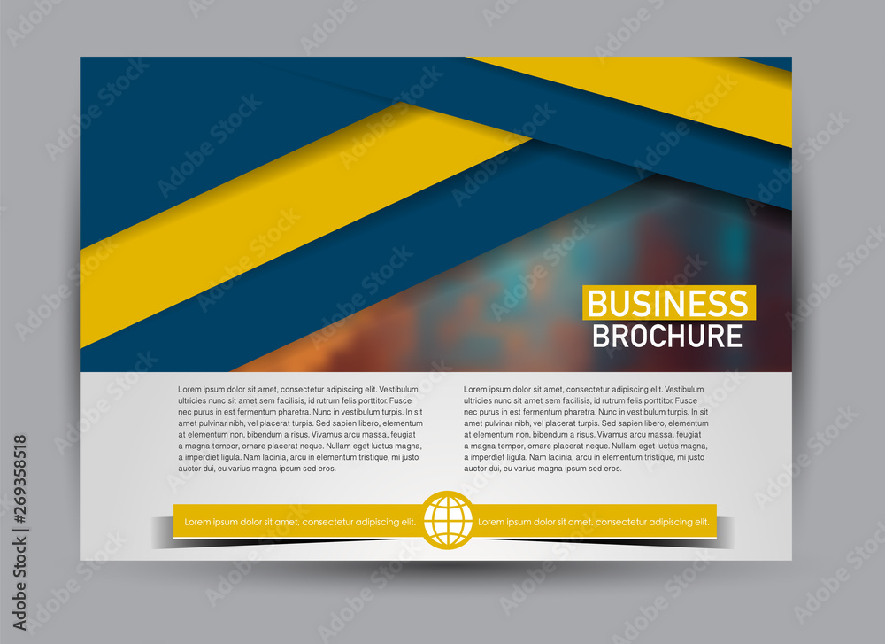 Landscape wide flyer template. Billboard banner abstract background ...