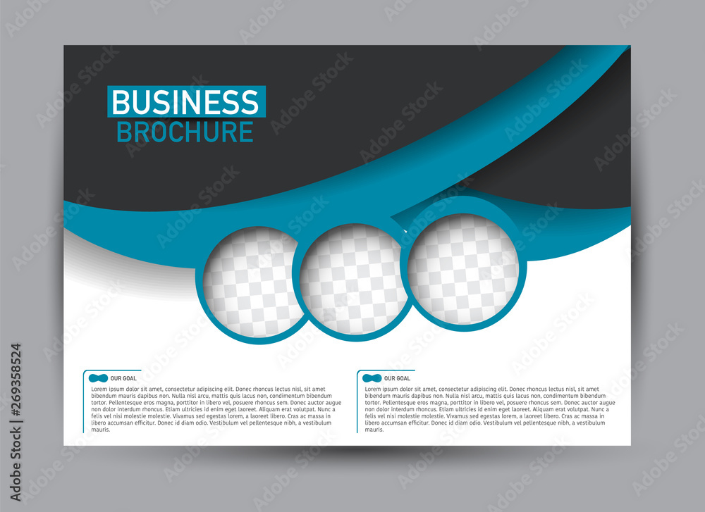 Landscape wide flyer template. Billboard banner abstract background ...