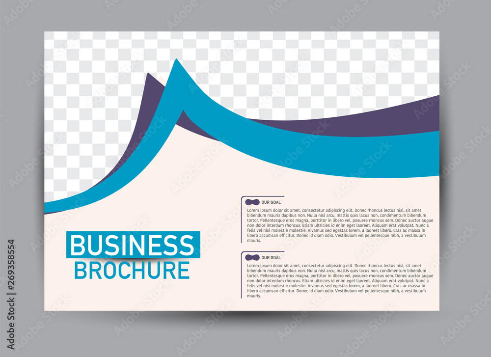 Landscape wide flyer template. Billboard banner abstract background ...