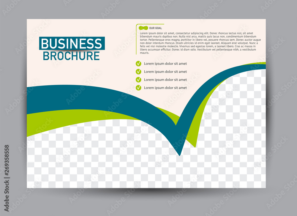 Landscape wide flyer template. Billboard banner abstract background ...