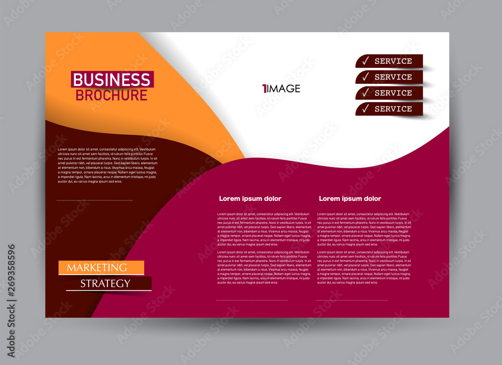 Landscape wide flyer template. Billboard banner abstract background ...