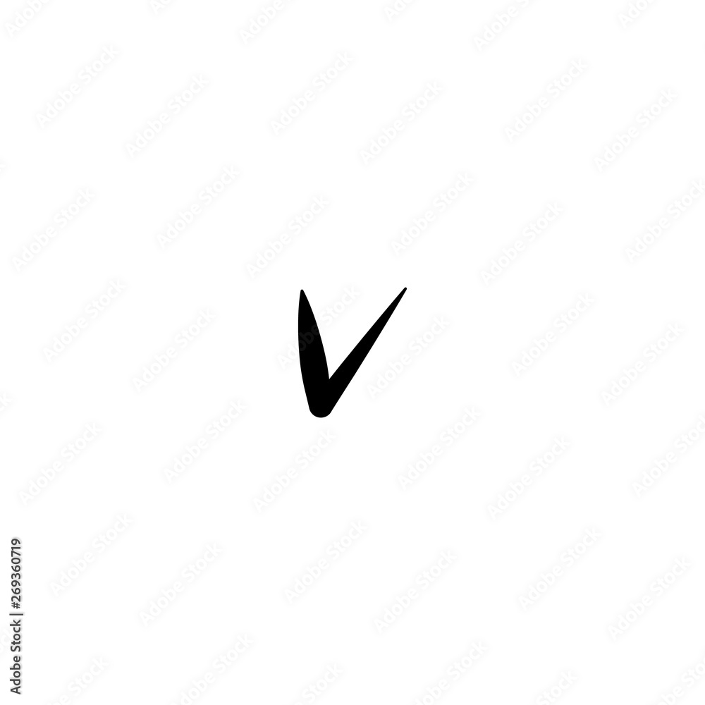 Black check mark icon. Tick symbol in black color, vector illustration ...