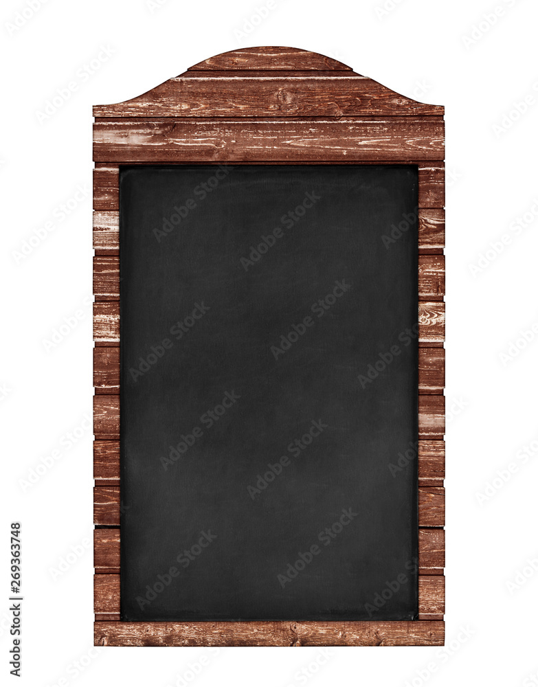 Menu board in a frame of boards on an isolated white background Stock ...