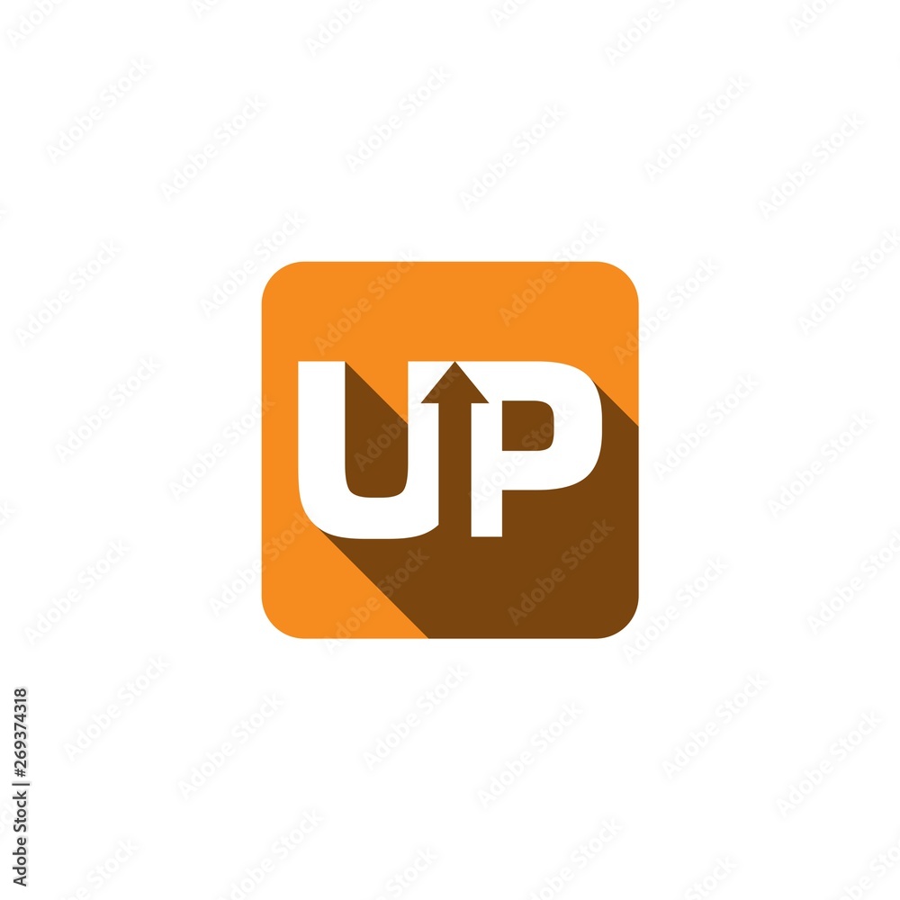 Up Letters with Arrow Word Text Logo Stock Illustration | Adobe Stock