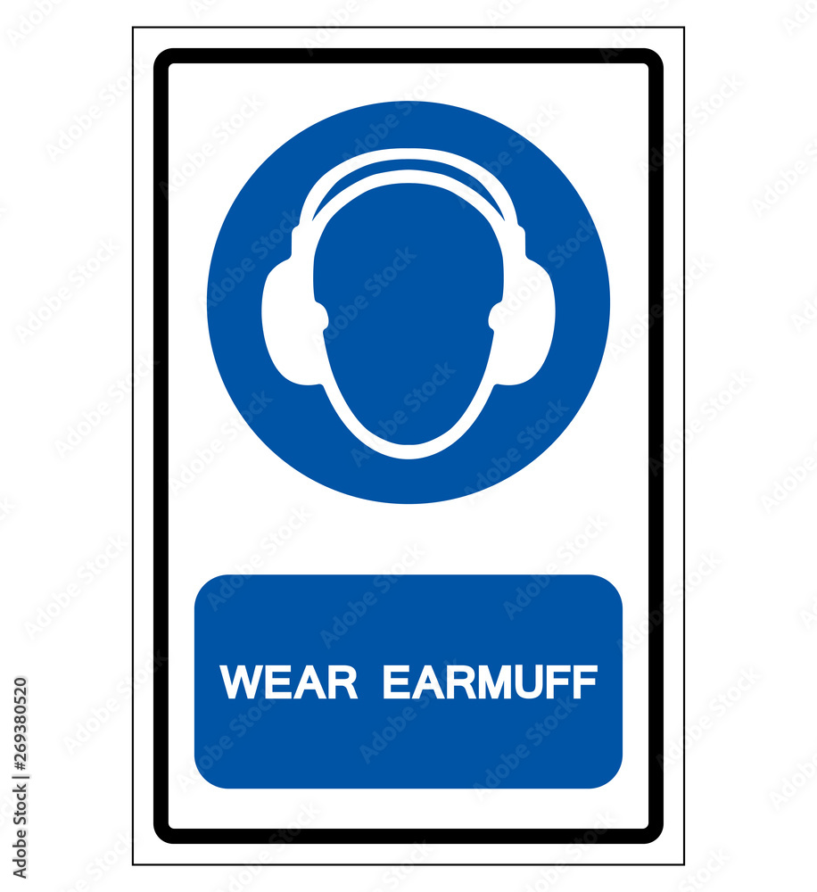 Wear Earmuff Symbol Sign,Vector Illustration, Isolated On White ...