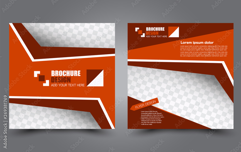 Square flyer design. A cover for brochure. Website or advertisement ...