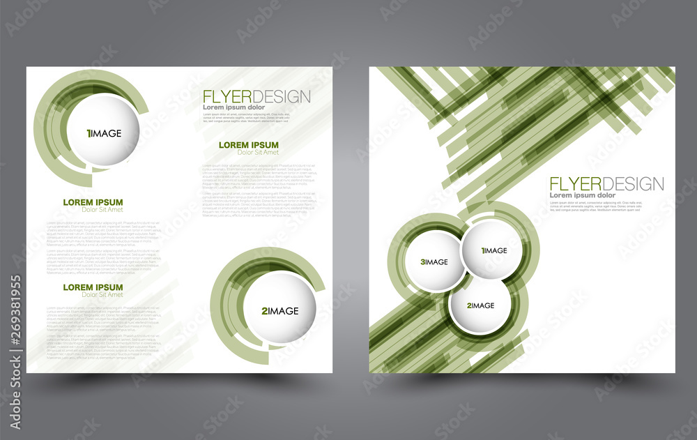 Square flyer design. A cover for brochure. Website or advertisement ...