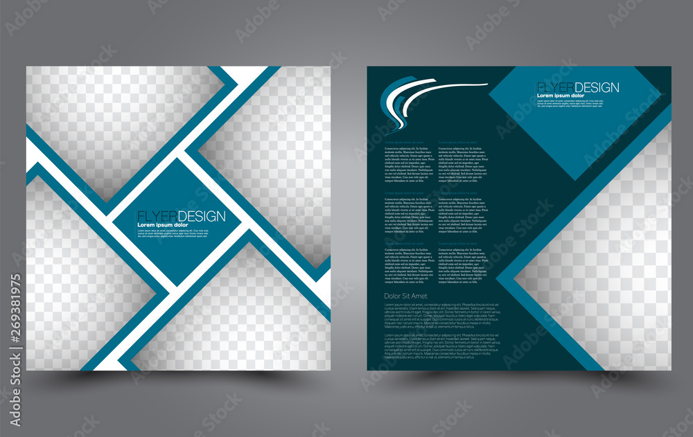 Square flyer design. A cover for brochure. Website or advertisement ...