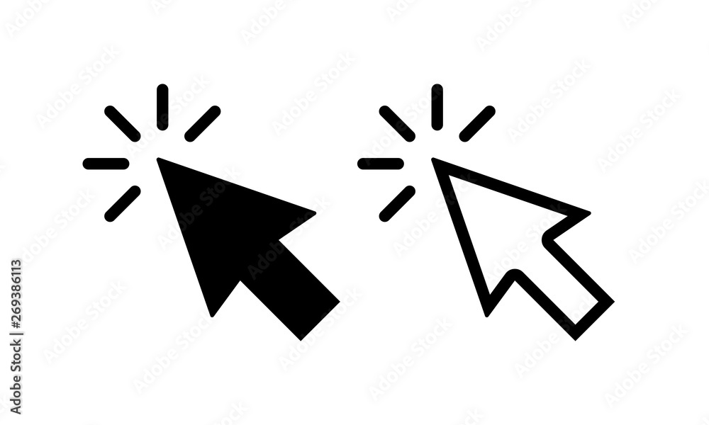 Cursor click icon symbol vector Stock Vector | Adobe Stock