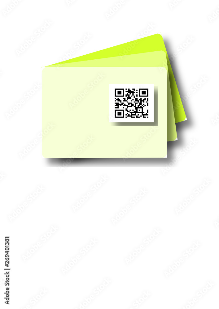 Logo Card with QR Code Green Light Stock Vector | Adobe Stock