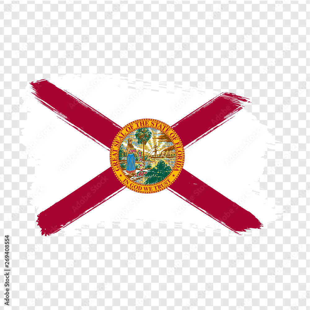 Flag of Florida from brush strokes. United States of America. Flag ...