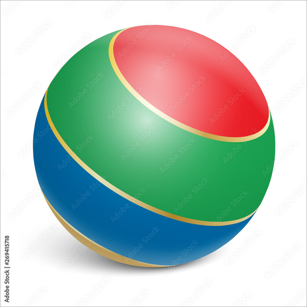 Rubber ball. Toy for children s games and sports on the beach, colorful ...