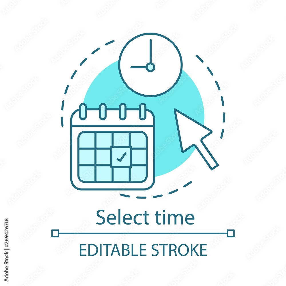 Select time concept icon Stock Vector | Adobe Stock