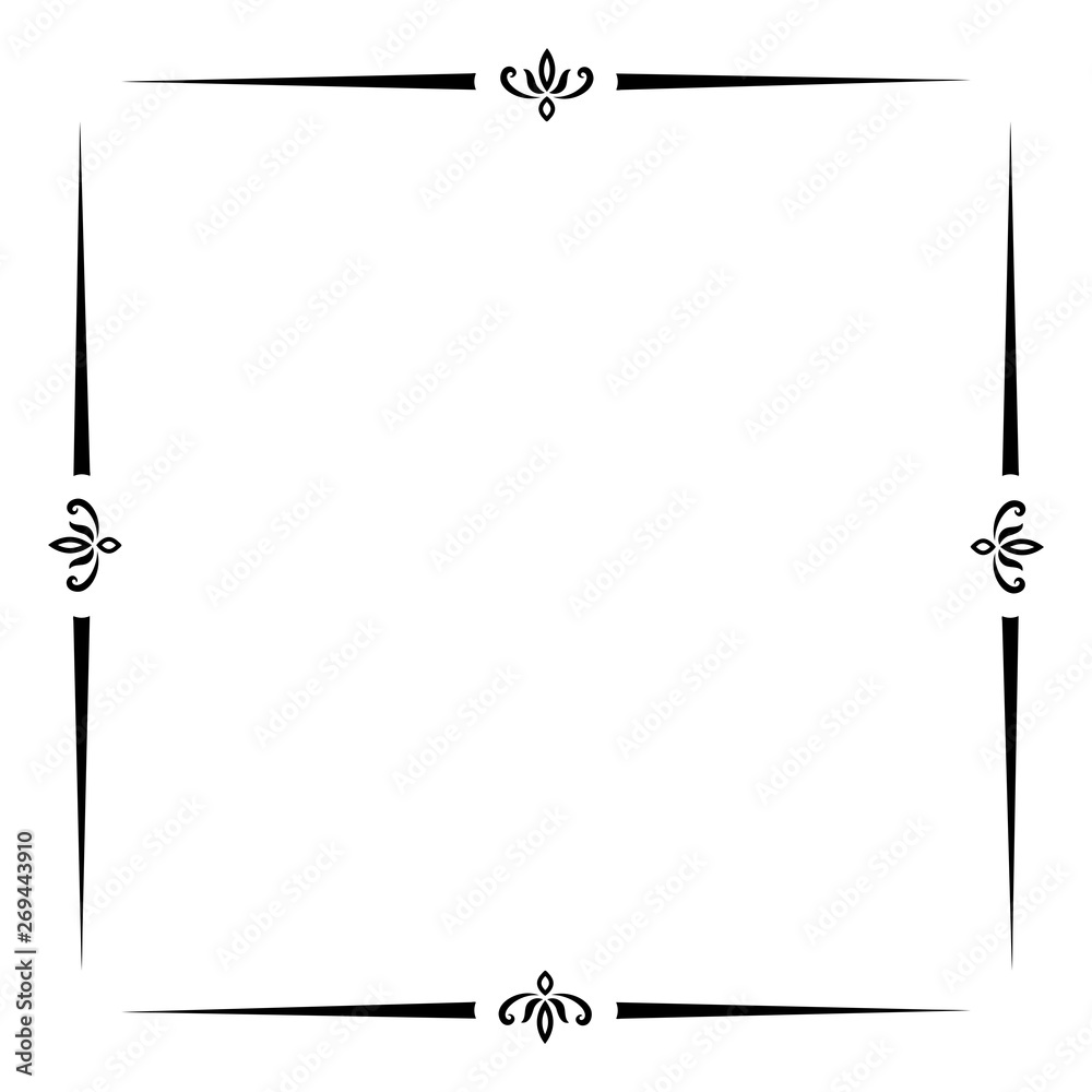 Simple Baroque Frame Vector