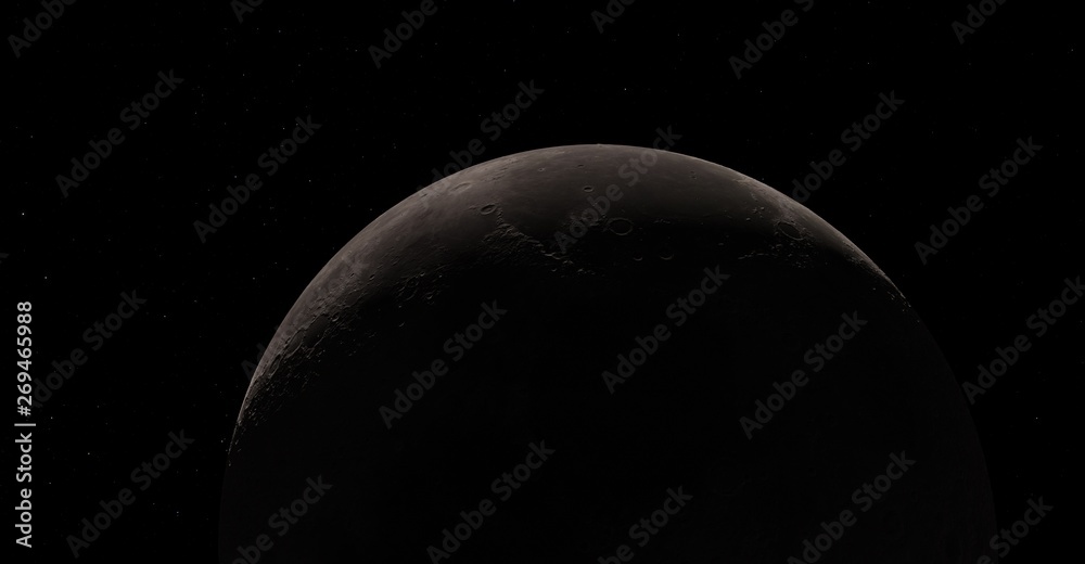 Half Moon Background / Realistic moon / The Moon is an astronomical ...