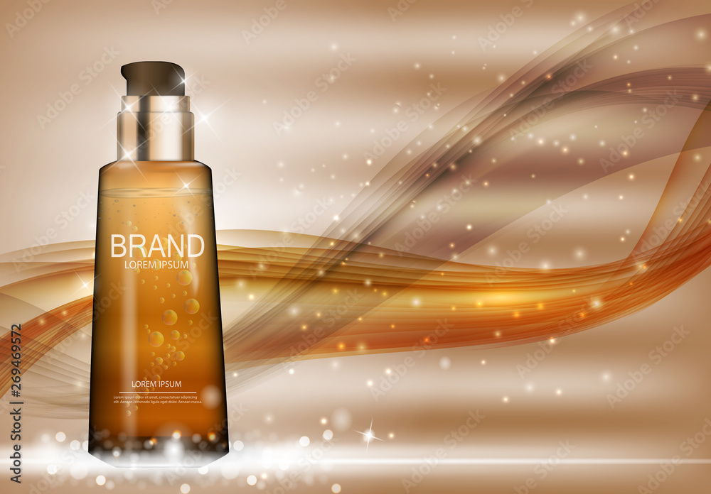 Design Cosmetics Product Template for Ads or Magazine Background. 3D ...