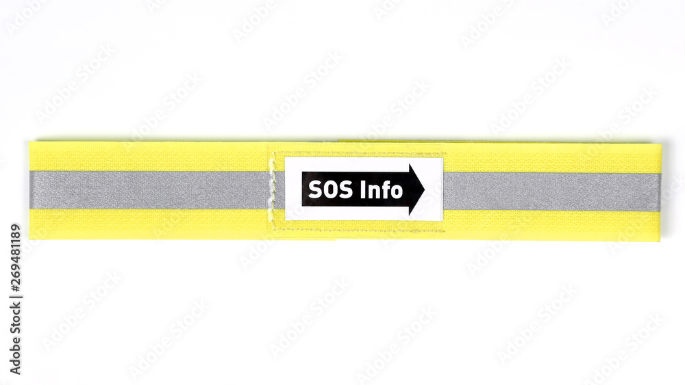 reflective strip on white background.. signs and directions. Stock ...