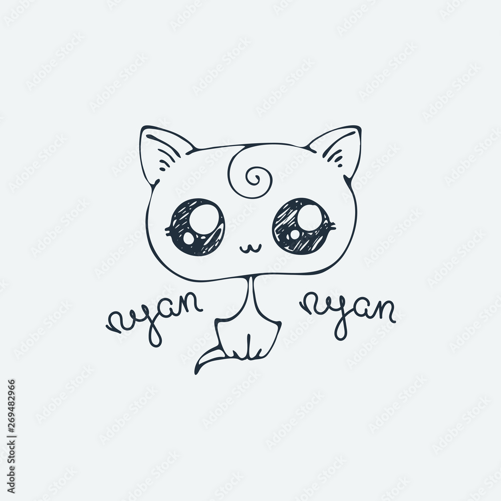 Cute cartoon animal. Vector clip art illustration for children design ...