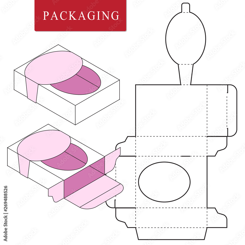 Packaging Design.Vector Illustration of Box.Package Template. Isolated ...