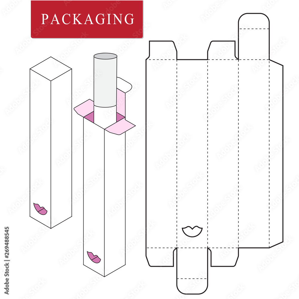 Packaging Design.Vector Illustration of Box.Package Template. Isolated ...
