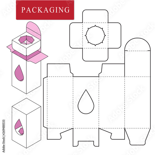 Packaging Design.Vector Illustration of Box.Package Template. Isolated ...