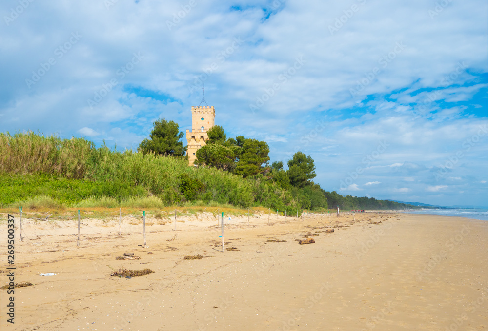 Pineto (Italy) - The touristic sandy beach of Abruzzo with the ...