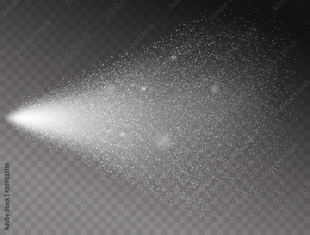 Water spray effect isolated on transparent background. Realistic ...