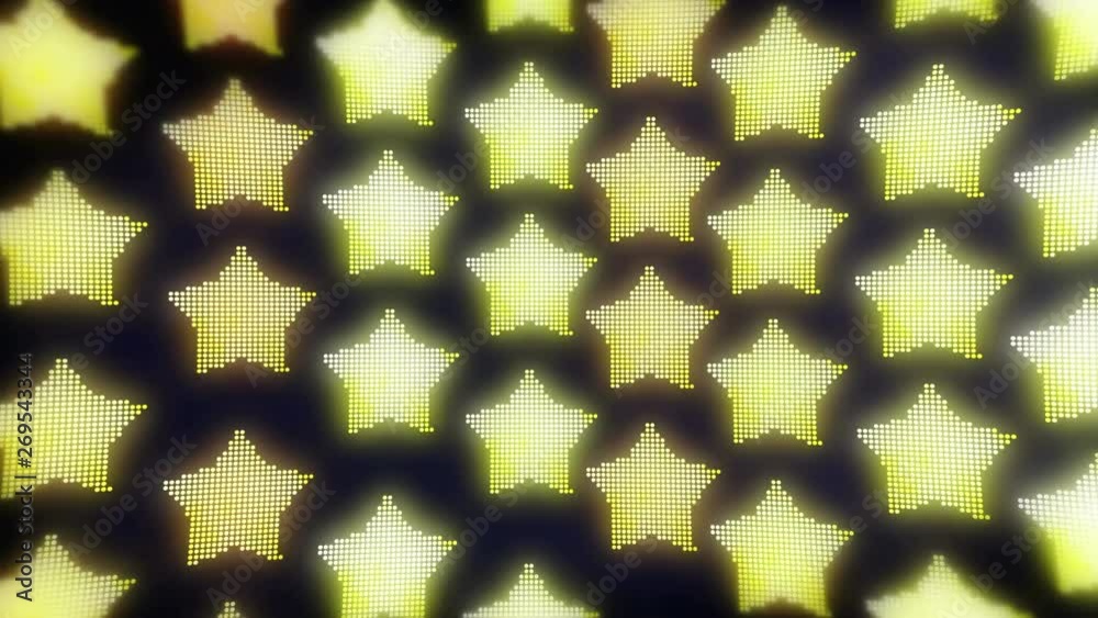 Stars led shows. This is a stock motion graphics video that displays ...