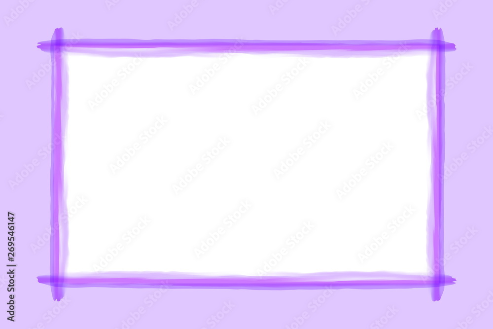 purple frame art line watercolor style for banner background and copy ...