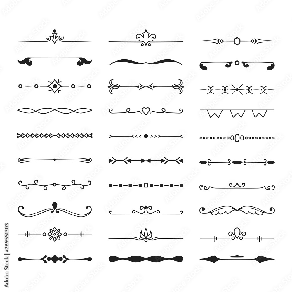 Calligraphy Lines Vector